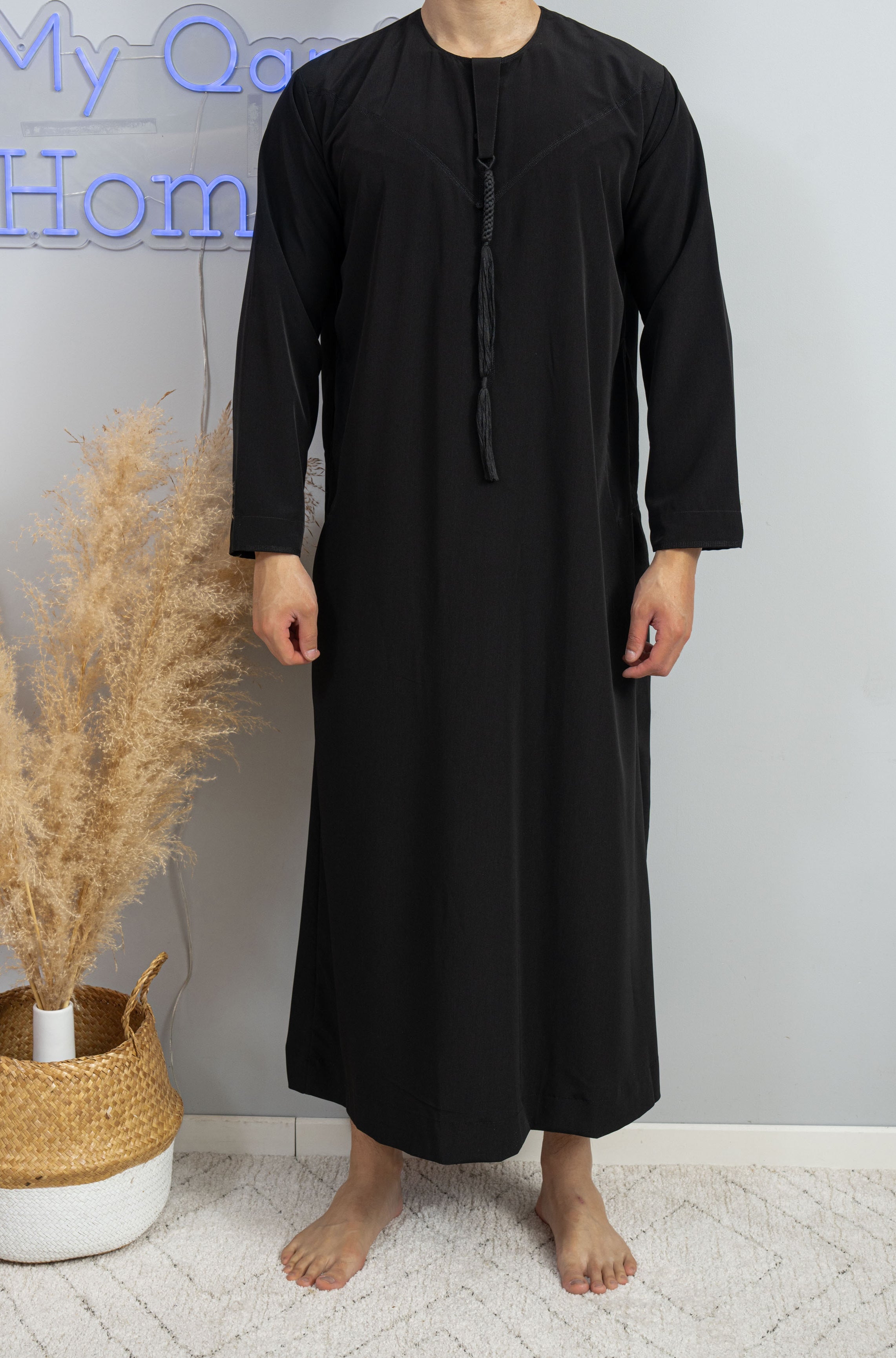 Qamis Dubai noir Premium - Al Emad – My Qamis Homme